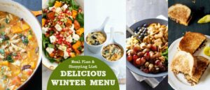 Delicious Winter Menu with Grocery List - Rainbow Delicious