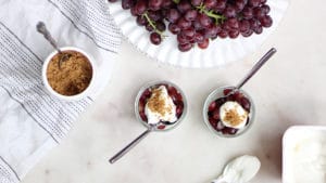 Candy Snaps Grapes with Sour Cream and Brown Sugar - Rainbow Delicious