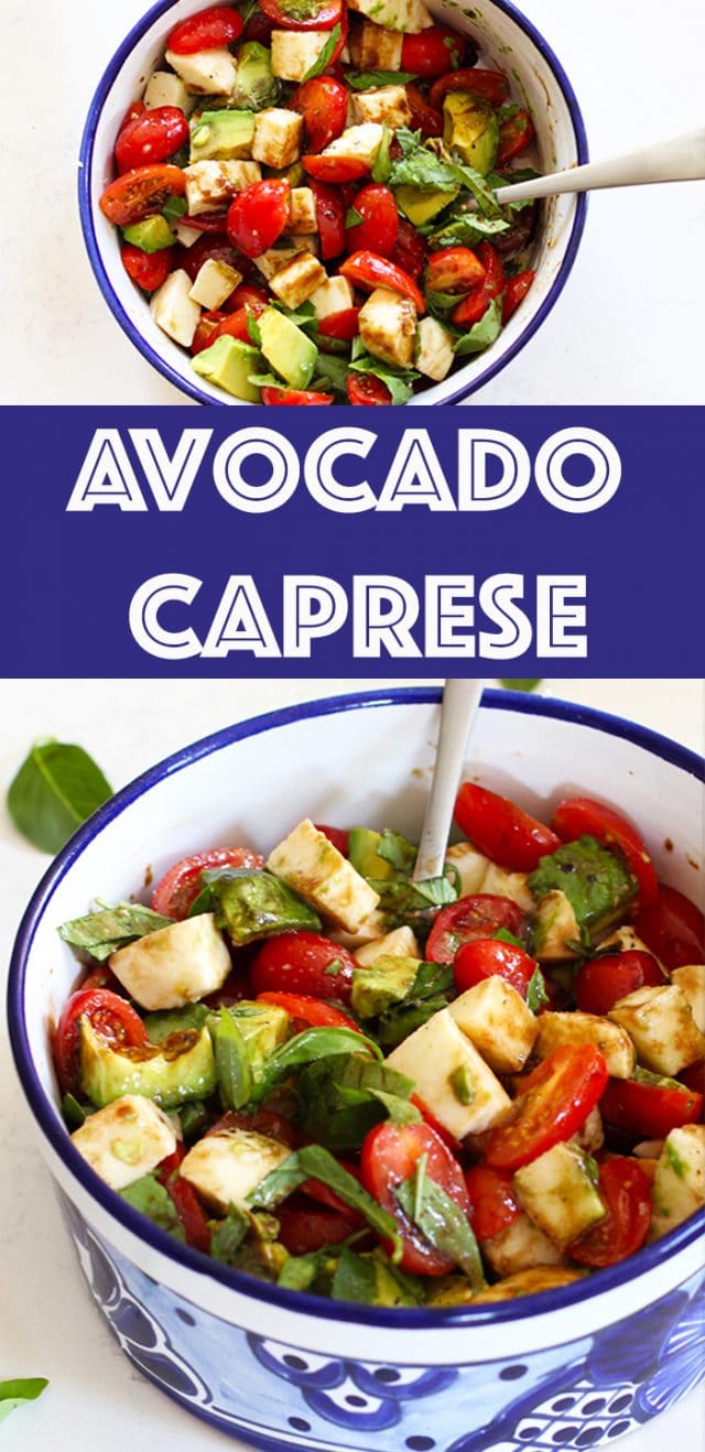 Avocado Caprese Salad Recipe - Rainbow Delicious