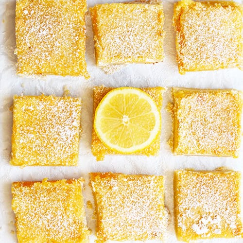 Insanely Delicious Classic Lemon Bars - Rainbow Delicious