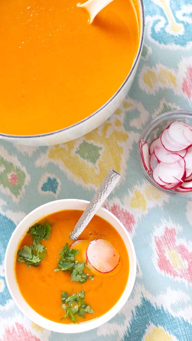 Vegetarian Carrot Ginger Soup With Coconut Milk Rainbow Delicious